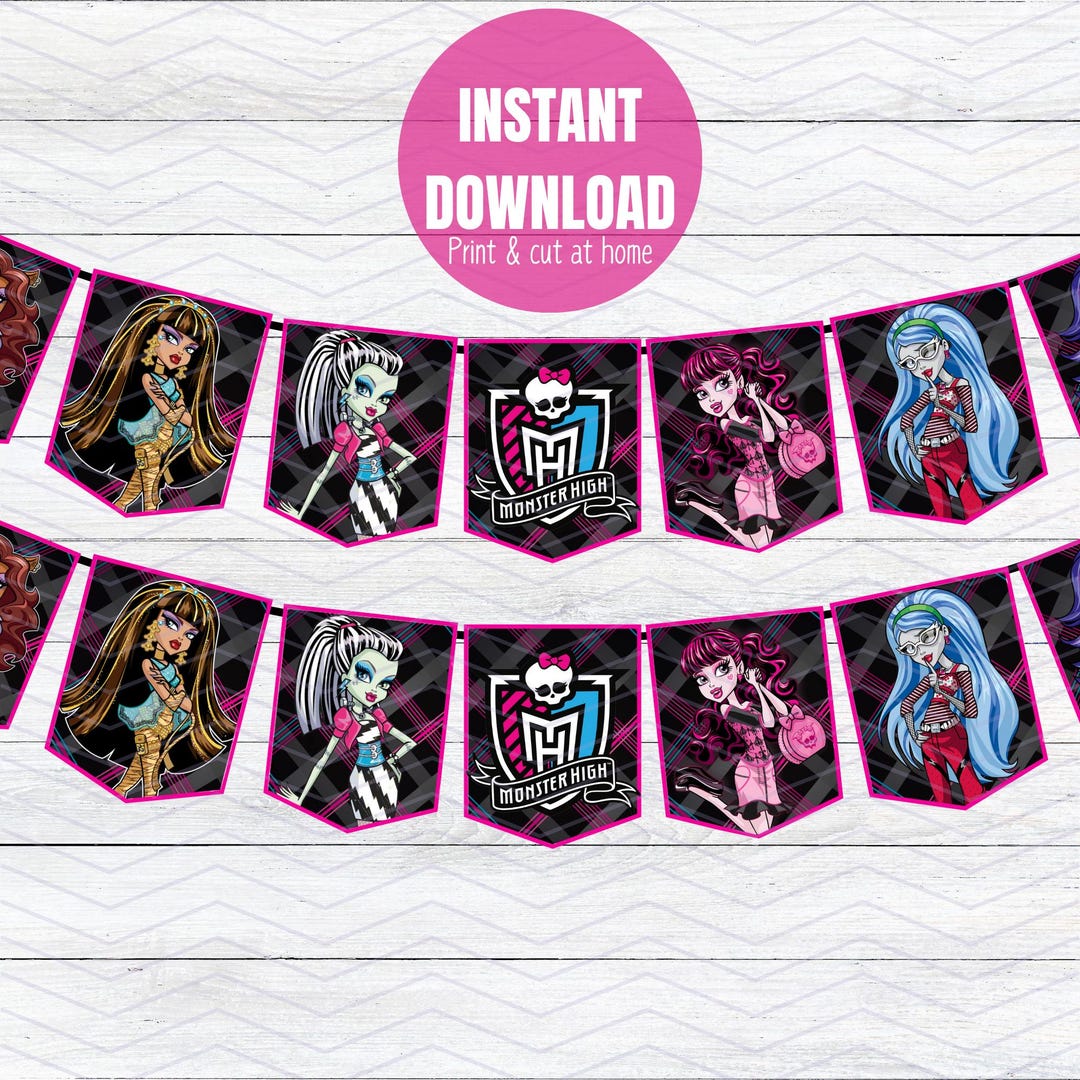 INSTANT Download Monster School Banner // Monster School Printable ...