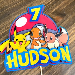 Pikachu Cake Topper Custom Cake Topper - Etsy