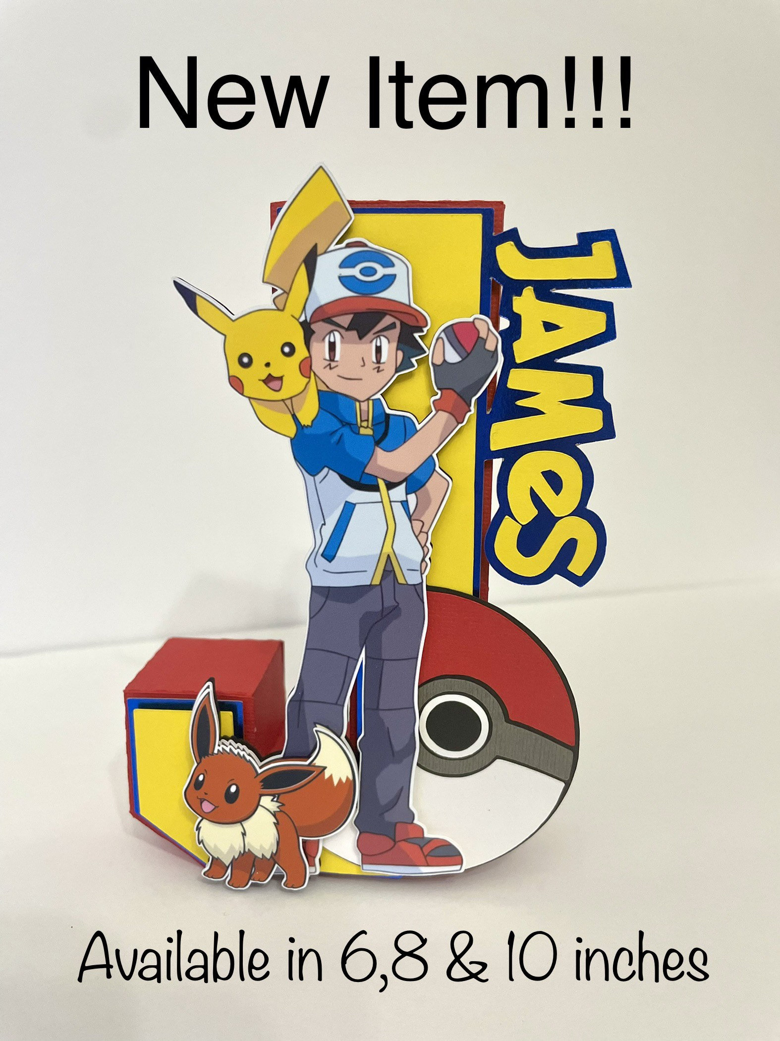 Pikachu Cake Topper Custom Cake Topper - Etsy