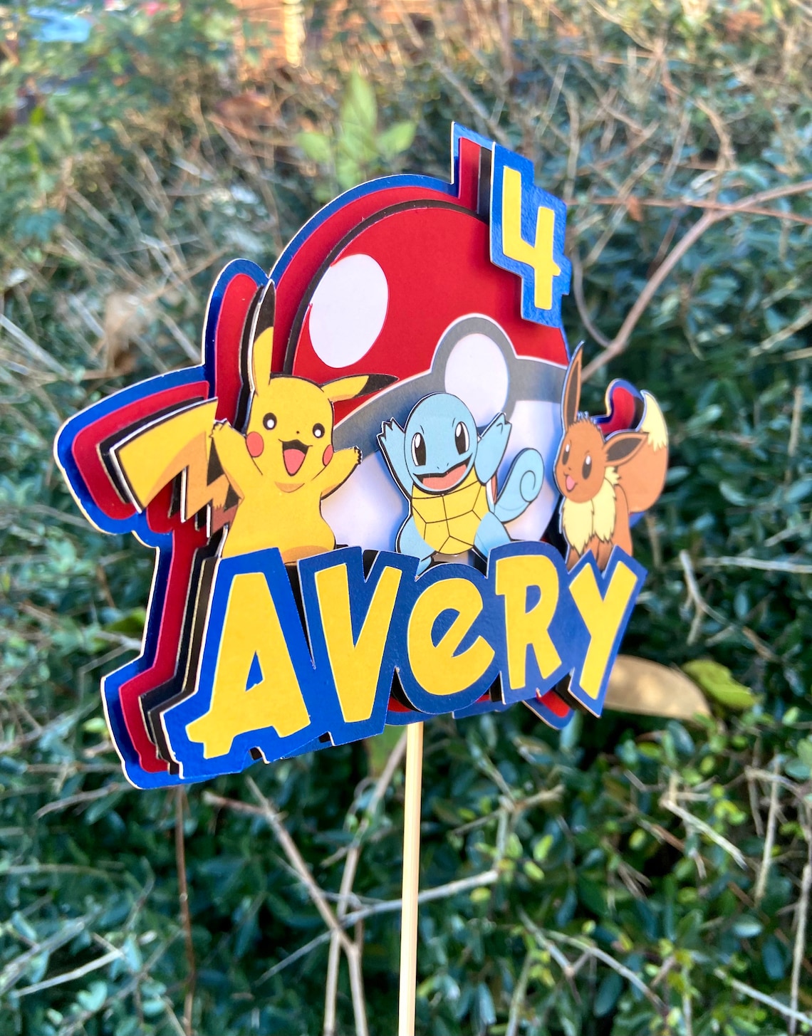 Pikachu Cake Topper Custom Cake Topper - Etsy