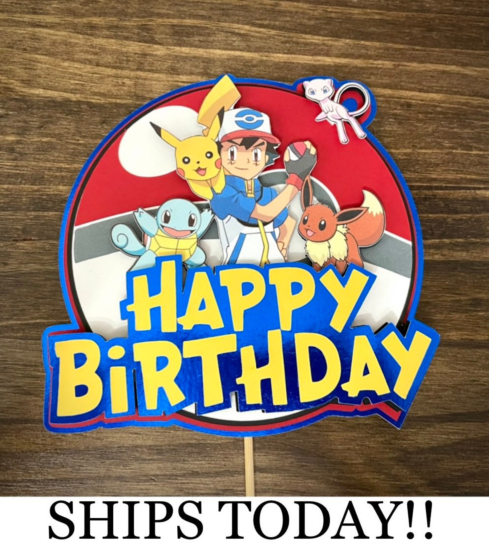 Pikachu Cake Topper Custom Cake Topper - Etsy