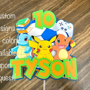 Pikachu Cake Topper Custom Cake Topper - Etsy