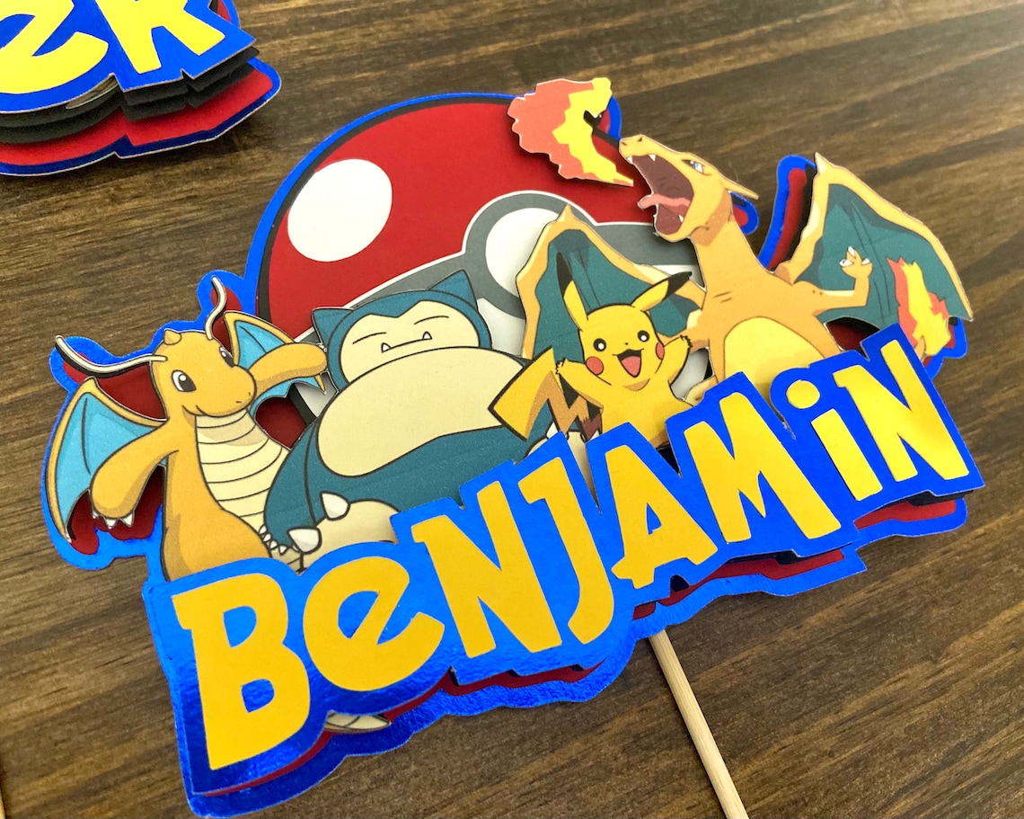 Pikachu Cake Topper Custom Cake Topper - Etsy