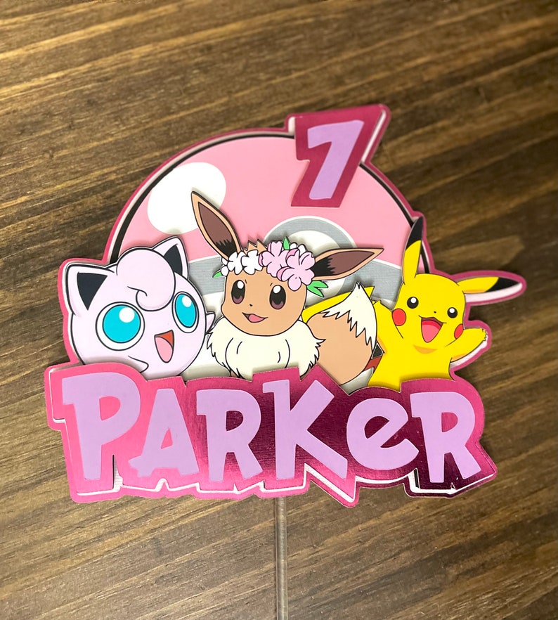 Pikachu Cake Topper Custom Cake Topper - Etsy