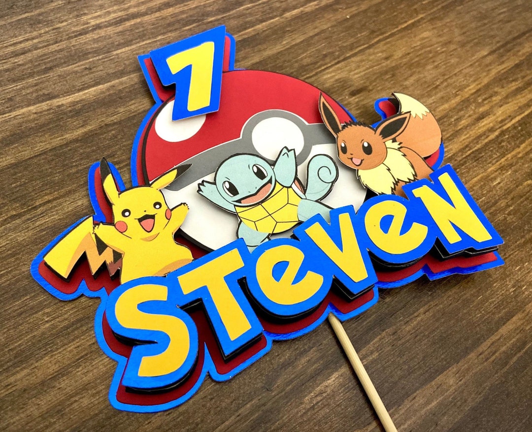 Pikachu Cake Topper Custom Cake Topper - Etsy