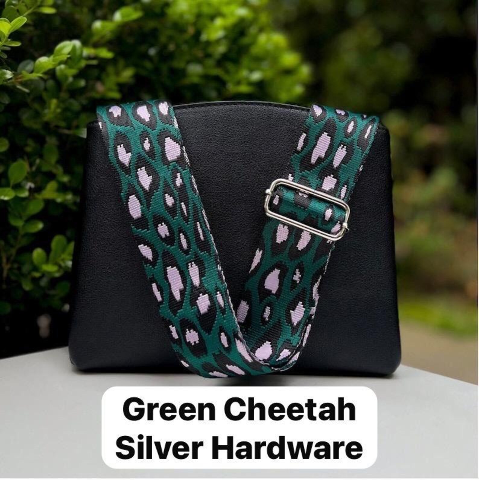 Woven Green & Beige Crossbody Guitar Purse Straps, Travel Handbag ...