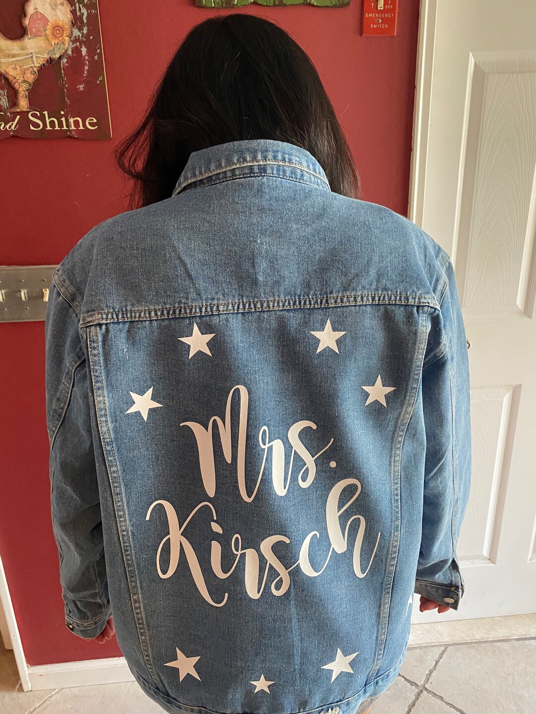 Personalized Bridal Jacket - Mrs. Jean Jacket, Bride to Be Denim Jacket ...
