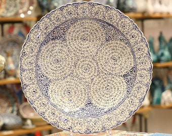 Handmade Turkish Ceramic Plate 16''/40cm Iznik Ceramic Plate Spring ...