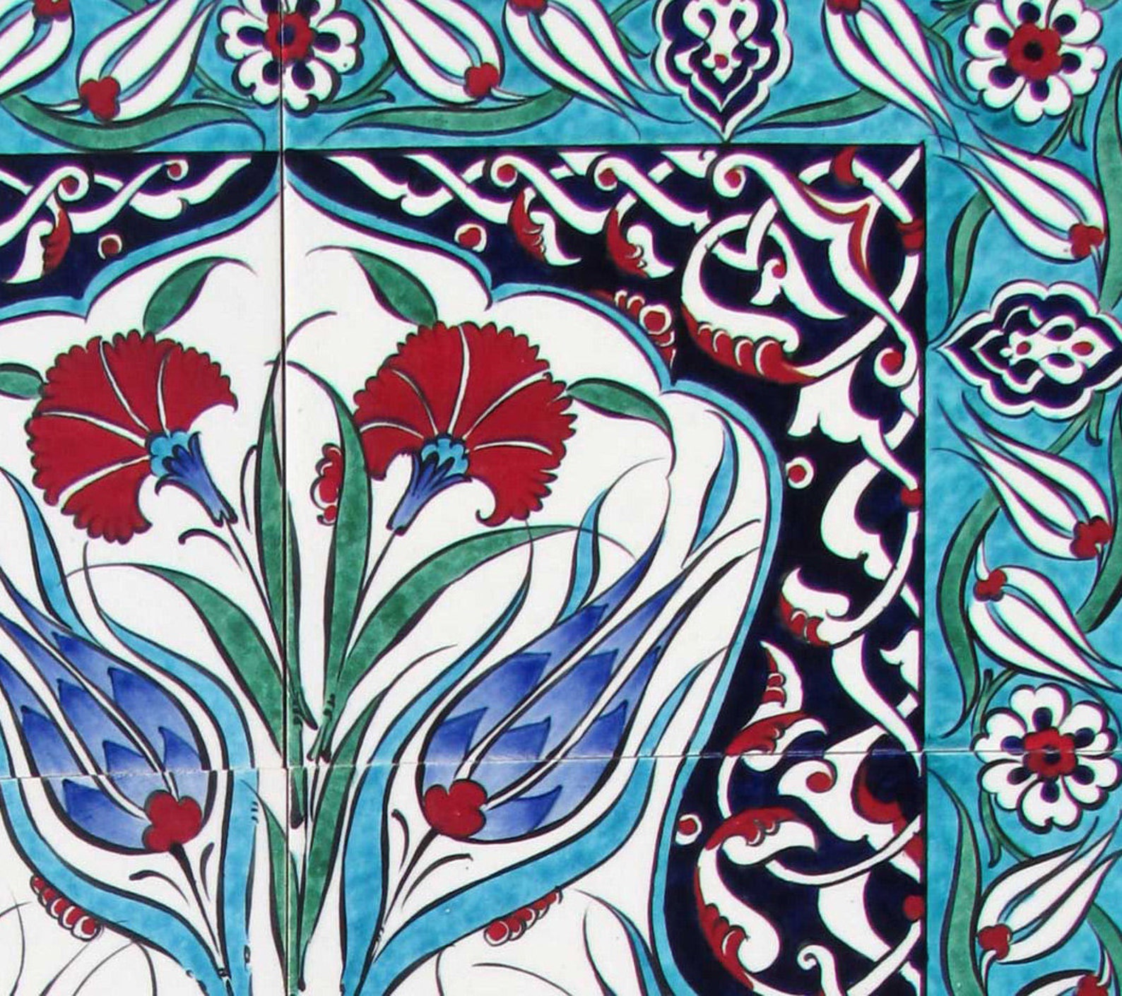 Handmade Turkish Ceramic Tile Panel Iznik Ceramic Tile Panel - Etsy