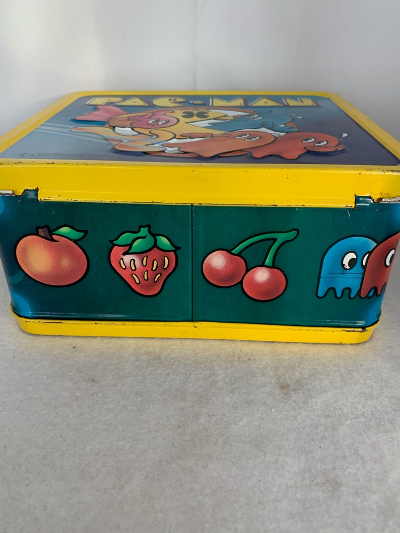 Pac-man Tin Lunch Box 1980 Aladdin Industries With THERMOS - Etsy
