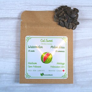 Calsweet Watermelon Seeds - Open-pollinated for Seed Saving - Non ...