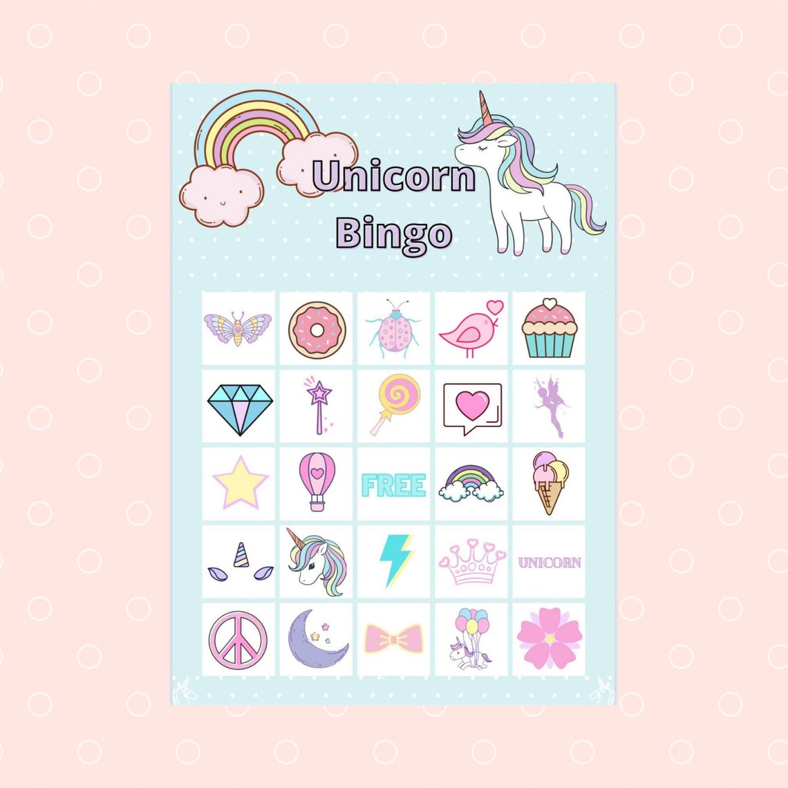 Unicorn Bingo, Unicorn Bingo Printable, Birthday Games, Bingo Party ...