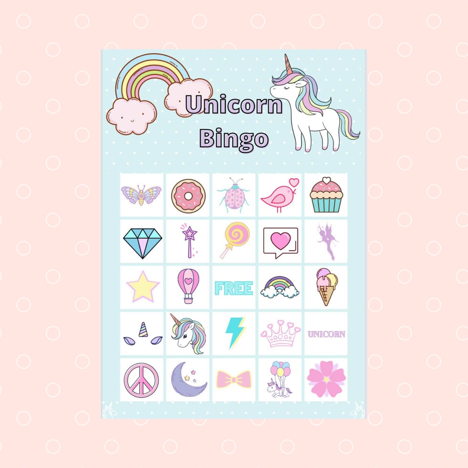 Unicorn Bingo, Unicorn Bingo Printable, Birthday Games, Bingo Party ...