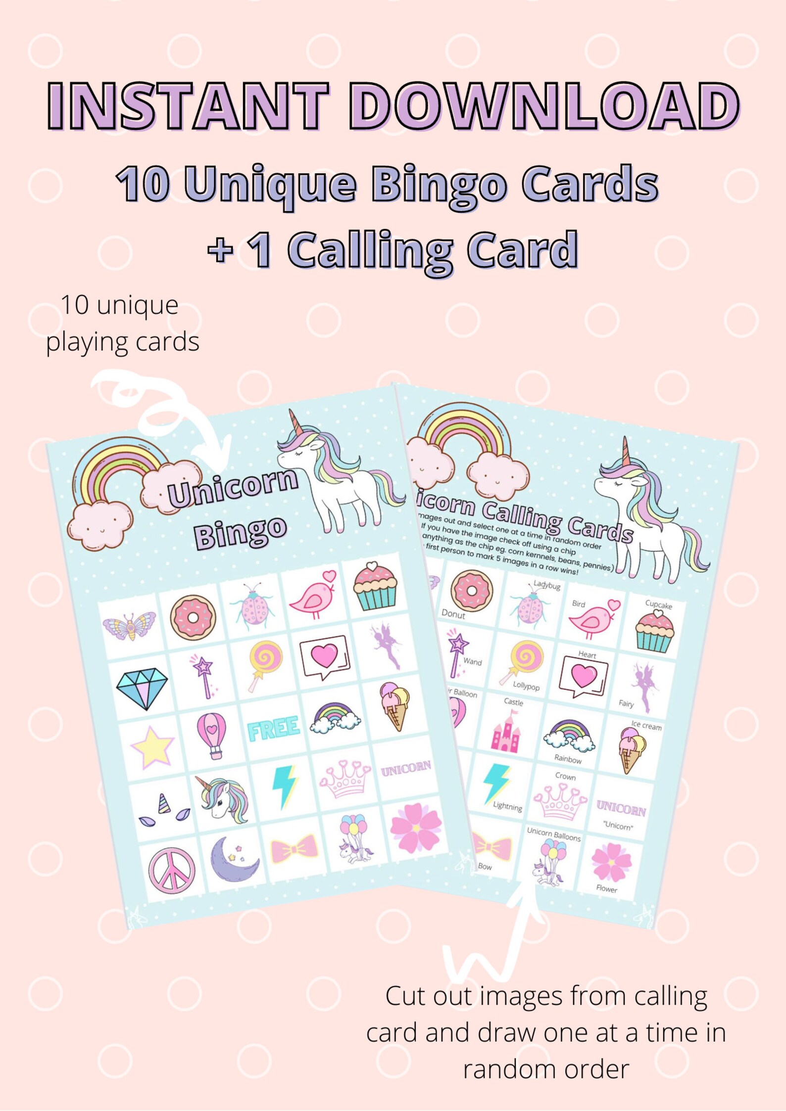 Unicorn Bingo, Unicorn Bingo Printable, Birthday Games, Bingo Party ...