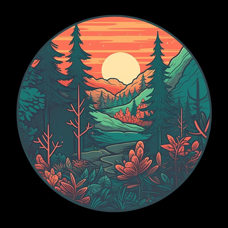 Digital Set of 3 Mountain Designs (no Background) - Etsy