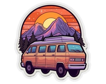 Retro 1970's Van Vinyl Stickers - Etsy