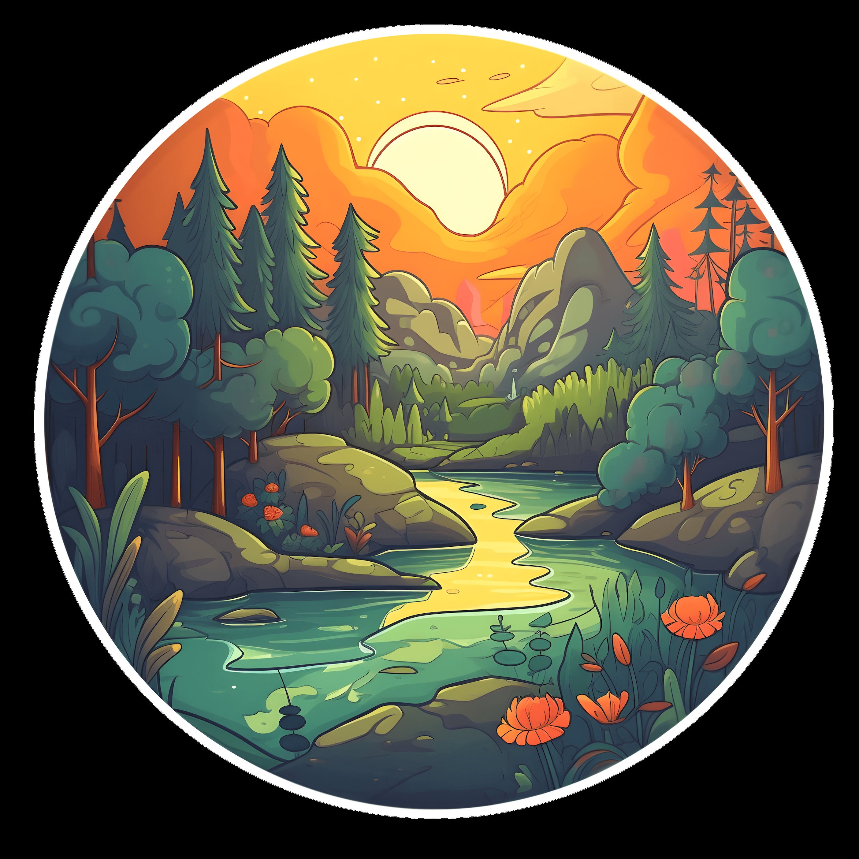 Digital Set of 3 Mountain Designs (no Background) - Etsy