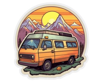 Retro 1970's Van Vinyl Stickers - Etsy