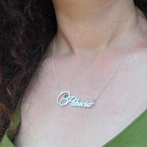 Personalised 925 Sterling Silver Name Necklace With Birthstone, - Etsy