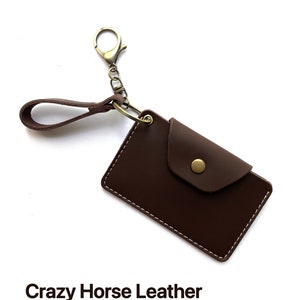 Leather Keychain Card Holder With Leather Key Chain-card Holder ...