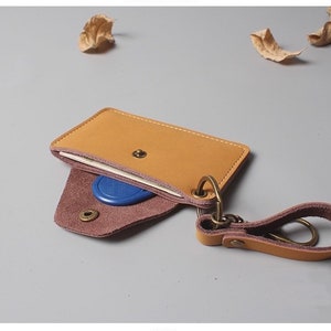 Leather Keychain Card Holder With Leather Key Chain-card Holder ...