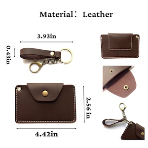 Leather Keychain Card Holder With Leather Key Chain-card Holder ...