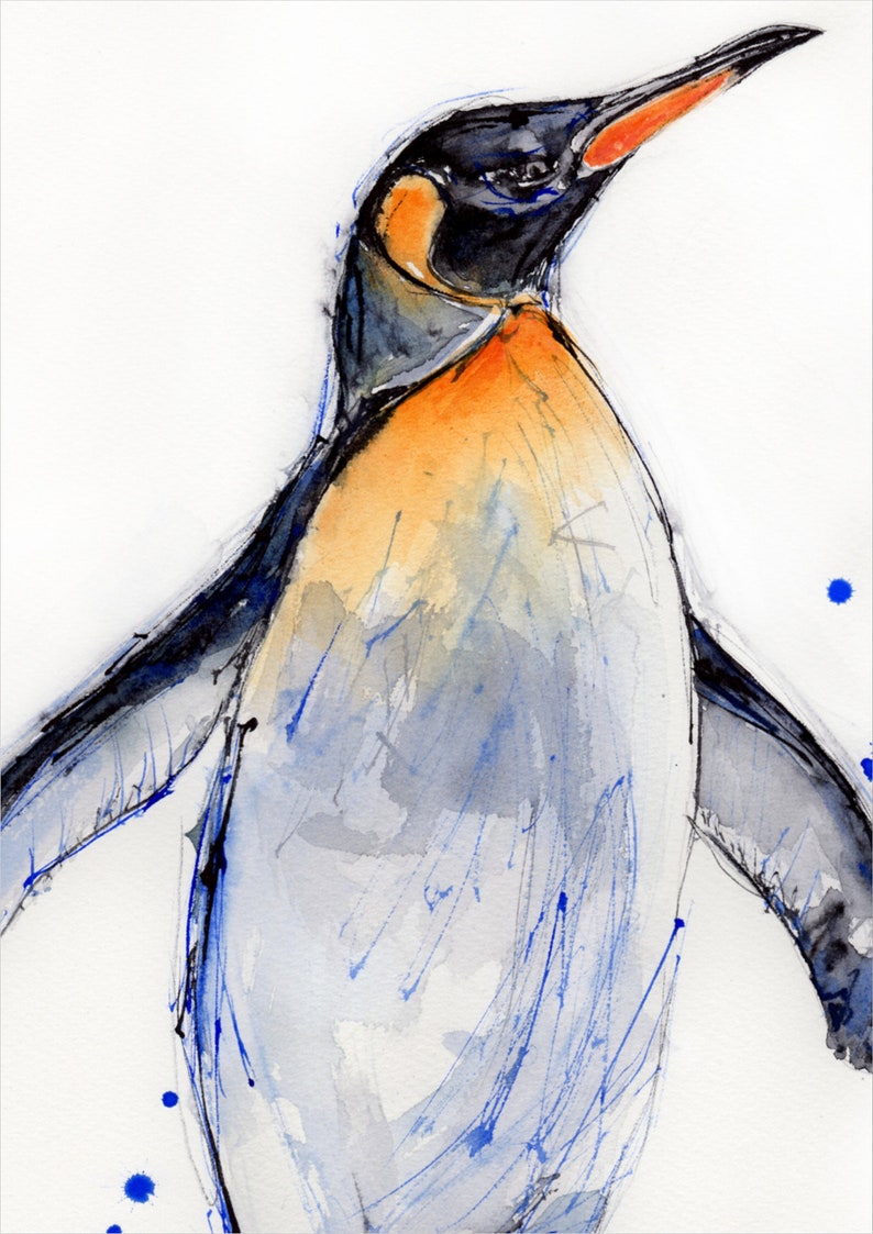 Penguin Giclée Print, Wall Art, Nursery Art, Penguin Print, Wildlife ...
