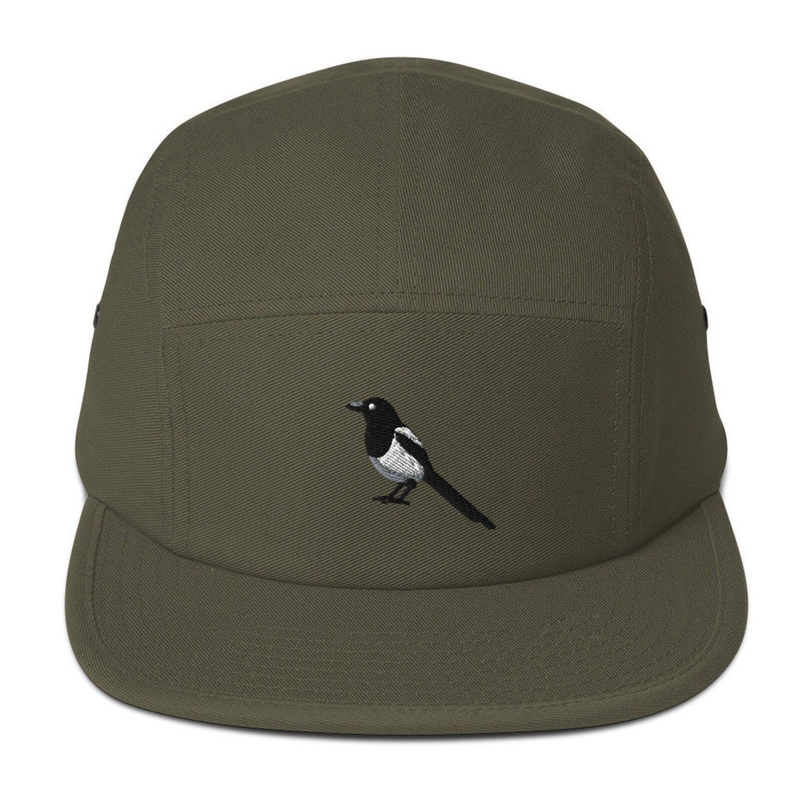 5 Panel Hat Magpie Embroidered Five Panel Cap. - Etsy