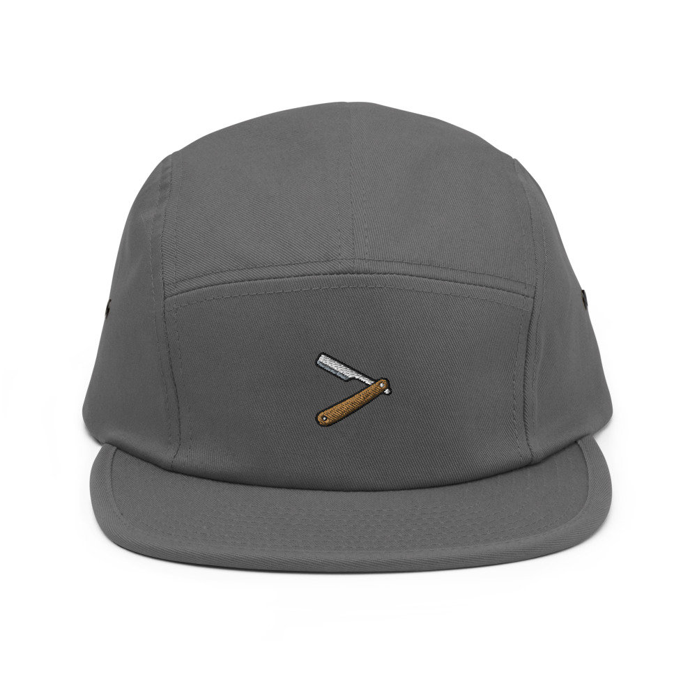 Five Panel Hat Cut Throat Razor Barber Embroidered Cap - Etsy