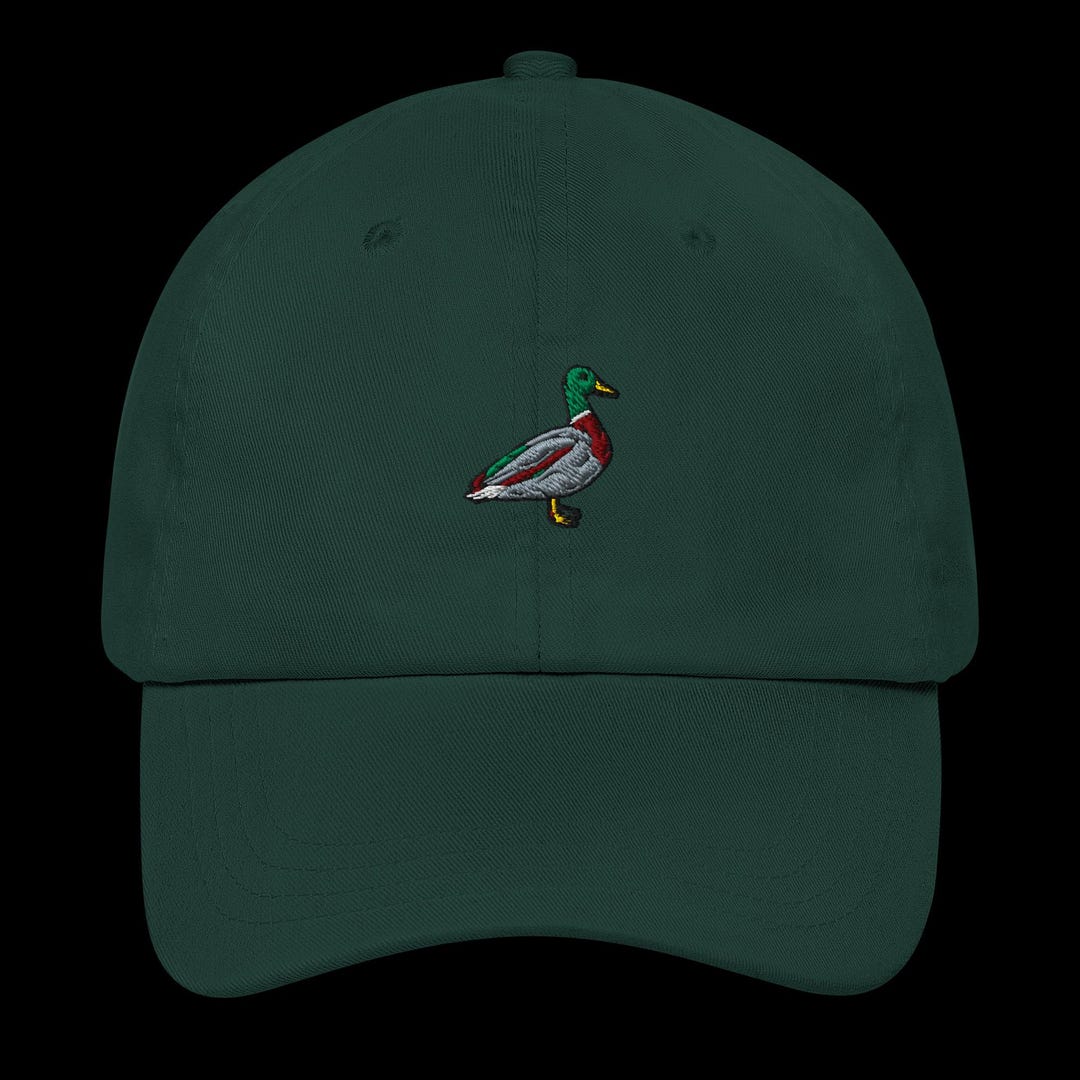 Mallard Duck Dad Hat - Embroidered Mallard Cap - Adjustable Baseball ...