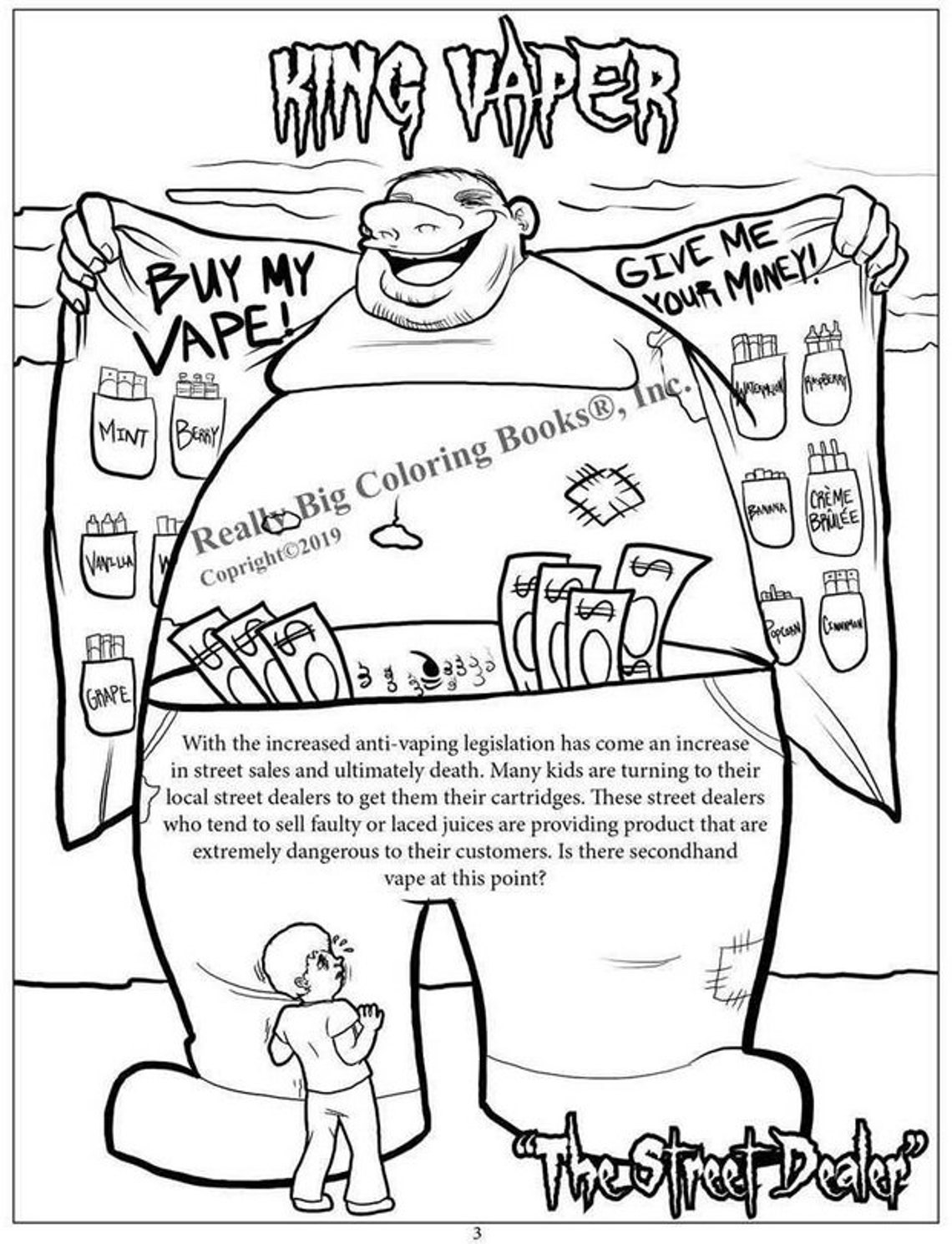 Adult Coloring Book Anti-vaping Coloring Book Vaping Kills Luuj Anti ...