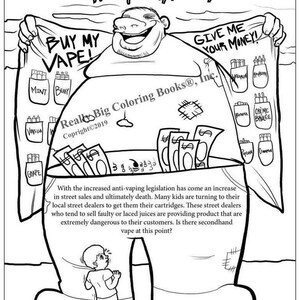 Adult Coloring Book - Anti-vaping Coloring Book - Vaping Kills Luuj ...