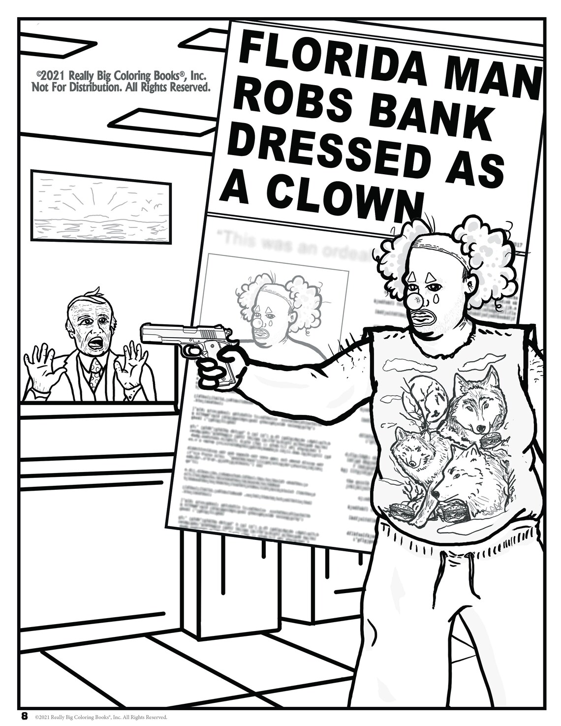 Florida Man Satirical Coloring Book - Etsy