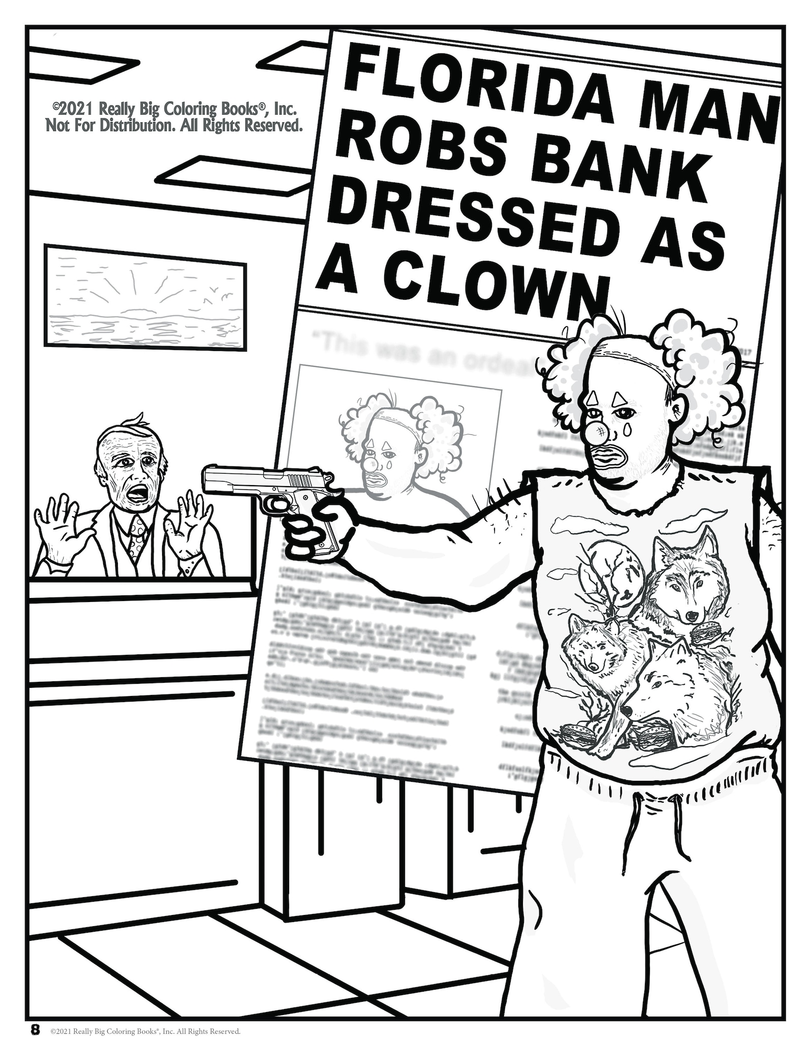 Florida Man Satirical Coloring Book - Etsy