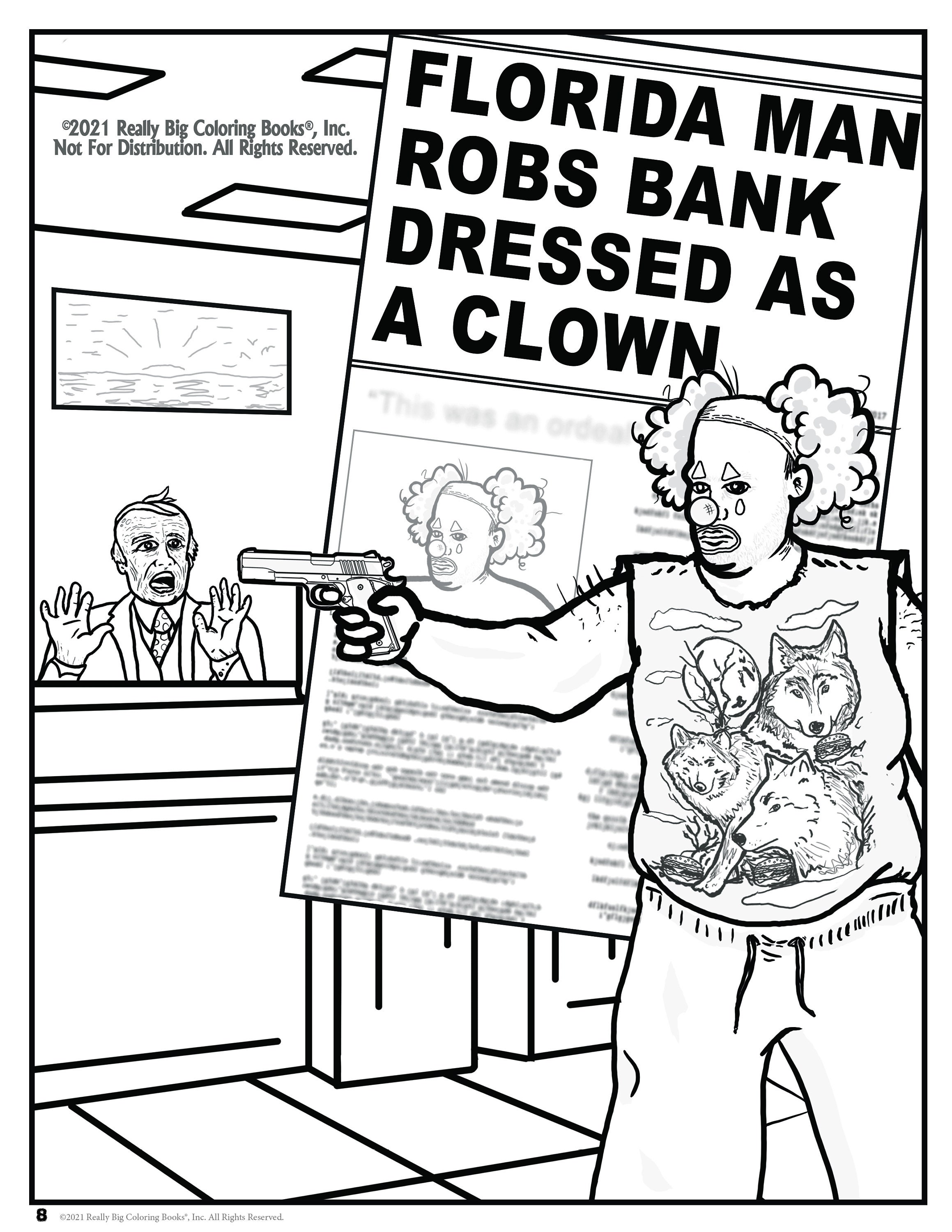 Florida Man Satirical Coloring Book - Etsy