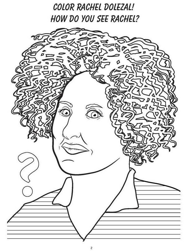 Adult Coloring Book - Satirical Coloring Book - Rachel Dolezal Adult ...