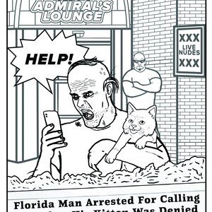 Florida Man Satirical Coloring Book - Etsy