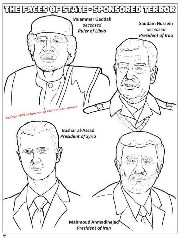 Adult Coloring Book of Freedom - Global Terrorism True Faces of Evil ...