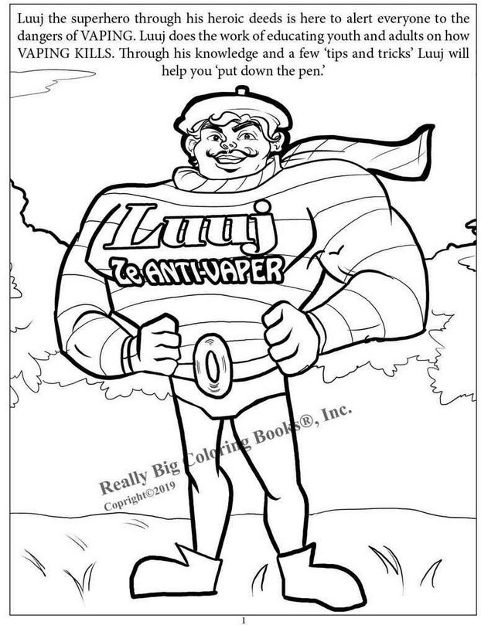 Adult Coloring Book - Anti-vaping Coloring Book - Vaping Kills Luuj ...