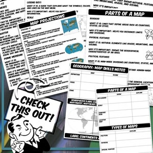 Introduction to Geography Map Stations Activity and Worksheets - Etsy
