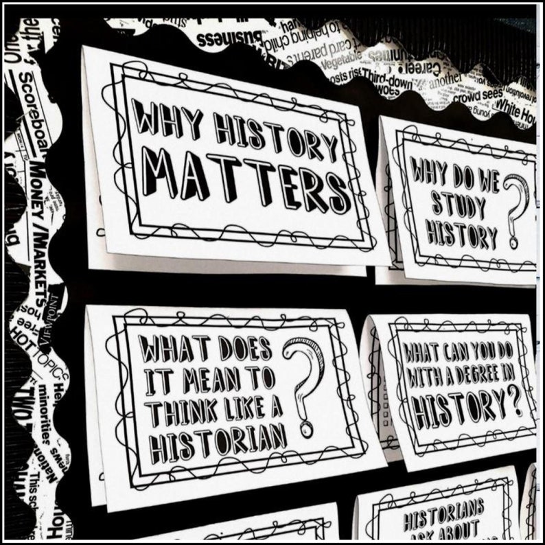 Why History Matters Bulletin Board - Etsy