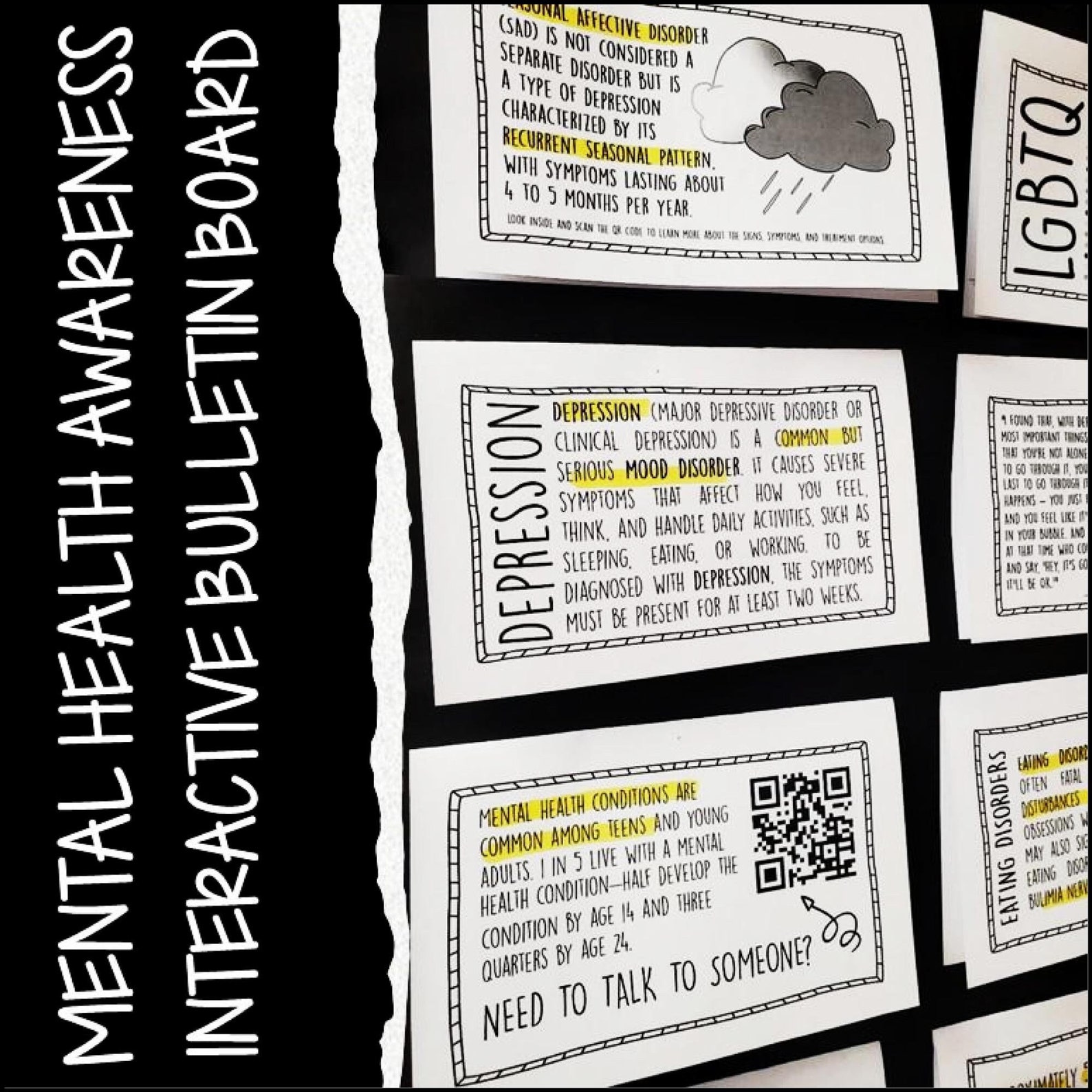 Mental Health Awareness Interactive Bulletin Board - Etsy