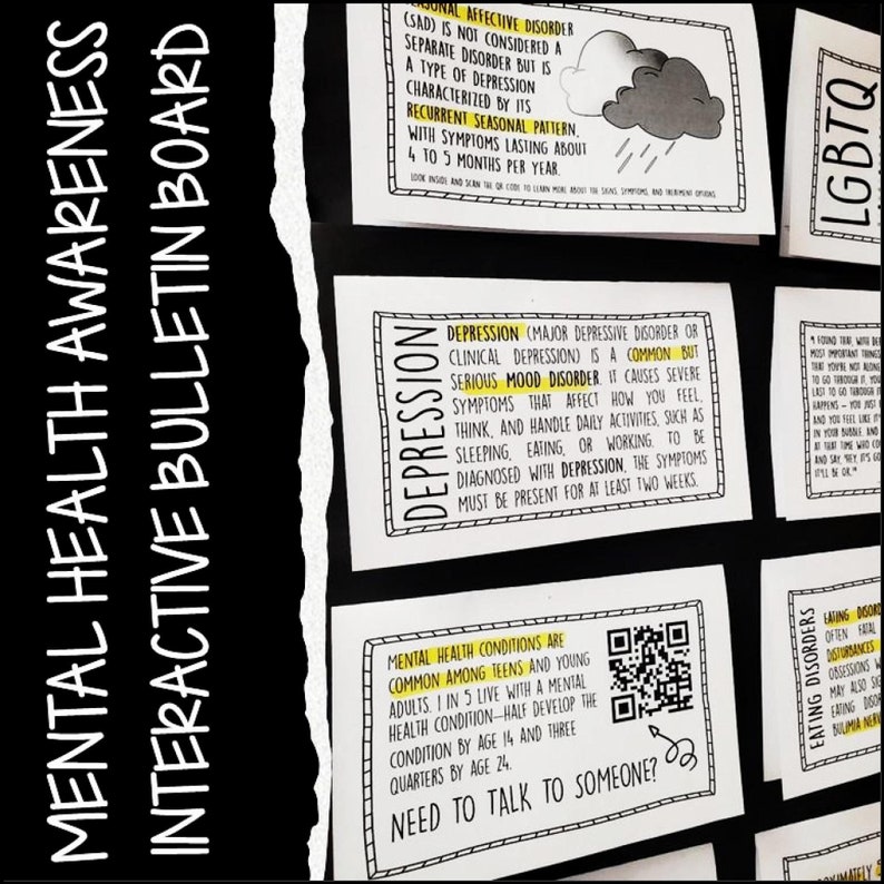 Mental Health Awareness Interactive Bulletin Board - Etsy