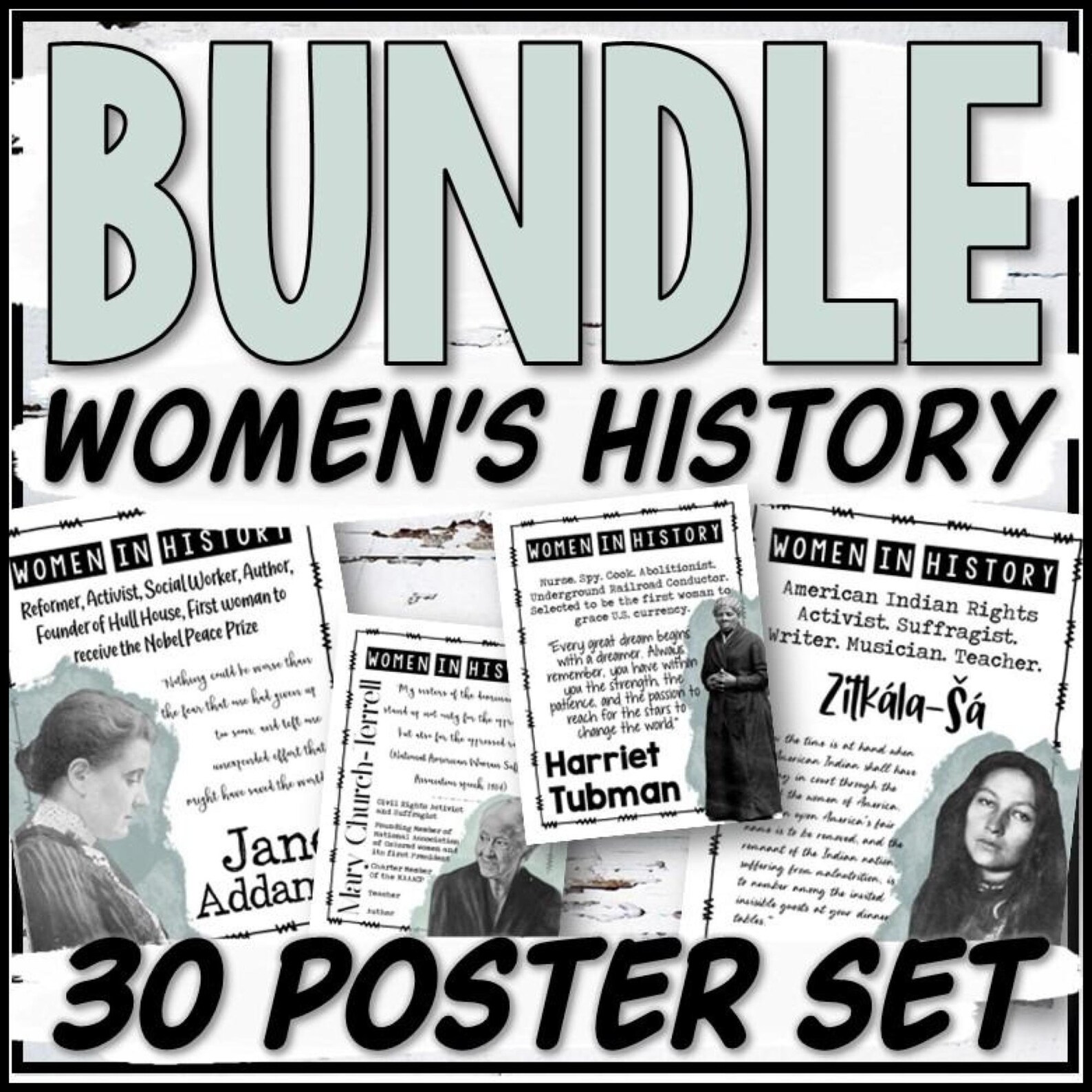 Women's History Bulletin Board Poster Set - Etsy
