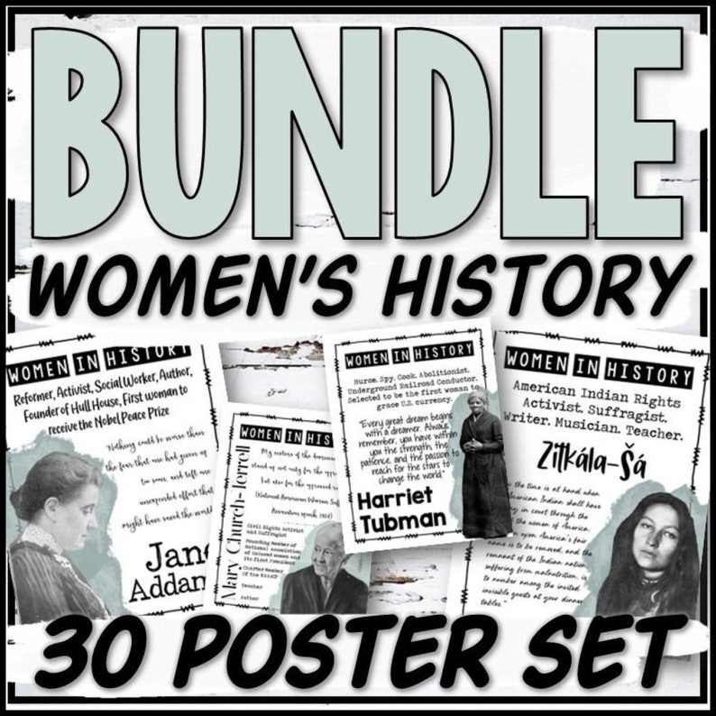 Women's History Bulletin Board Poster Set - Etsy