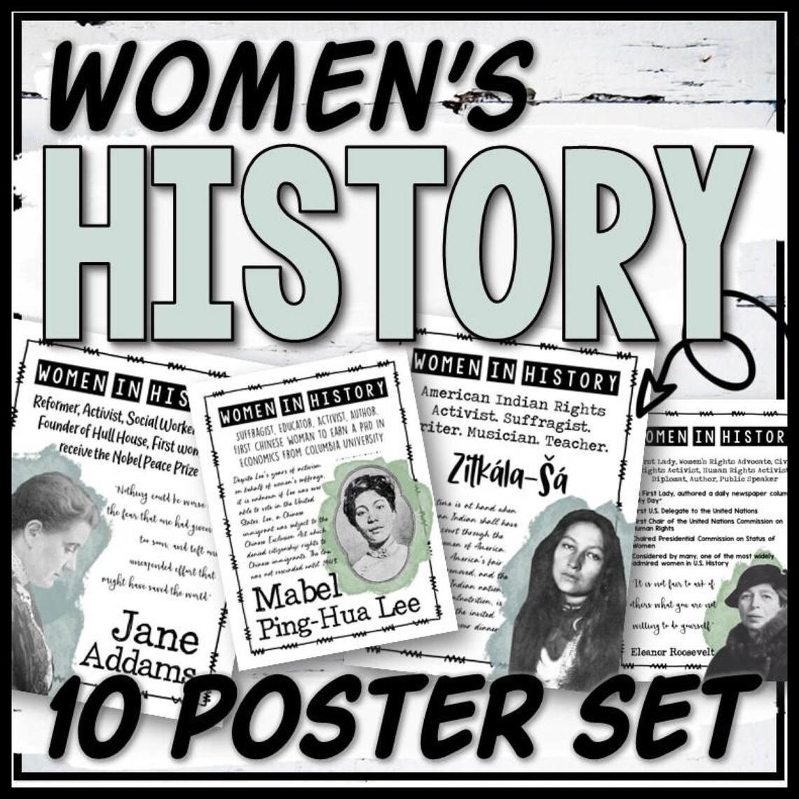 Women's History Bulletin Board Poster Set - Etsy