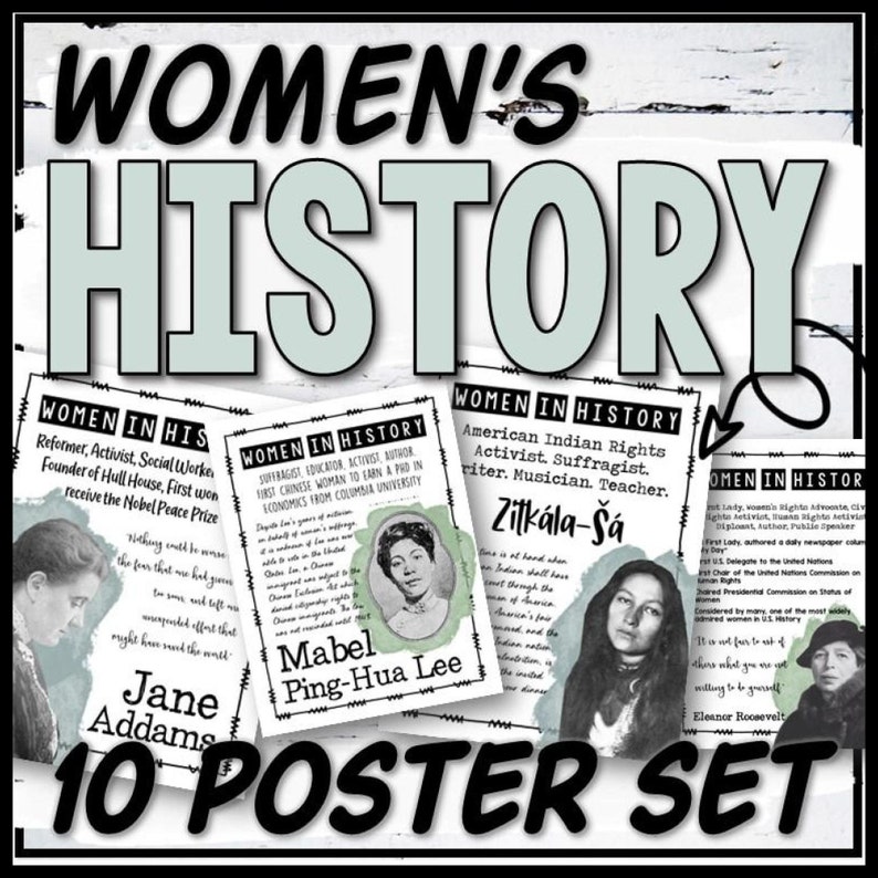 Women's History Bulletin Board Poster Set - Etsy