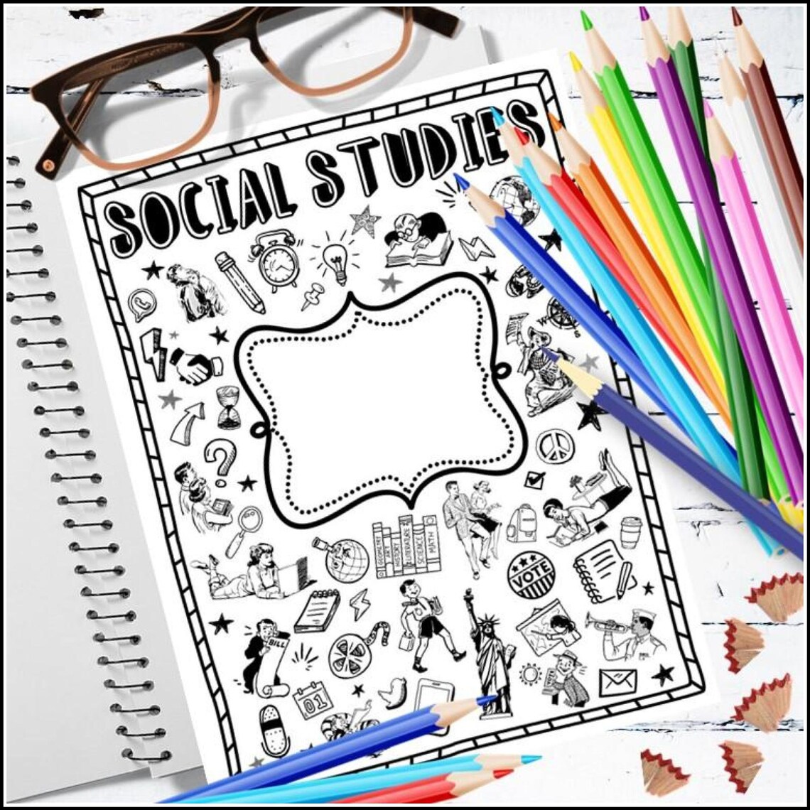 Social Studies Subjects Binder Covers Printable - Etsy