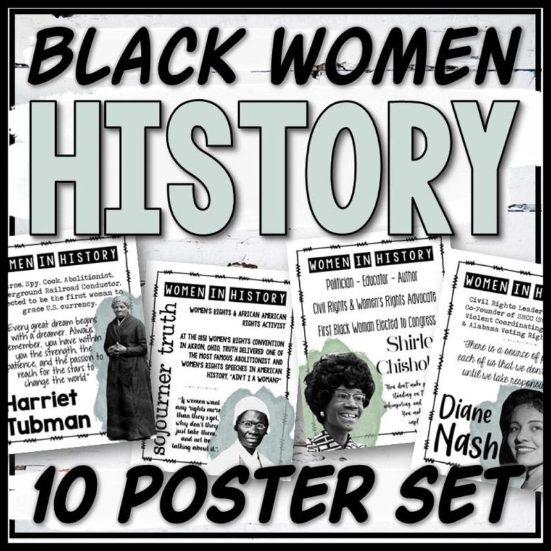 Women's History Bulletin Board Poster Set - Etsy