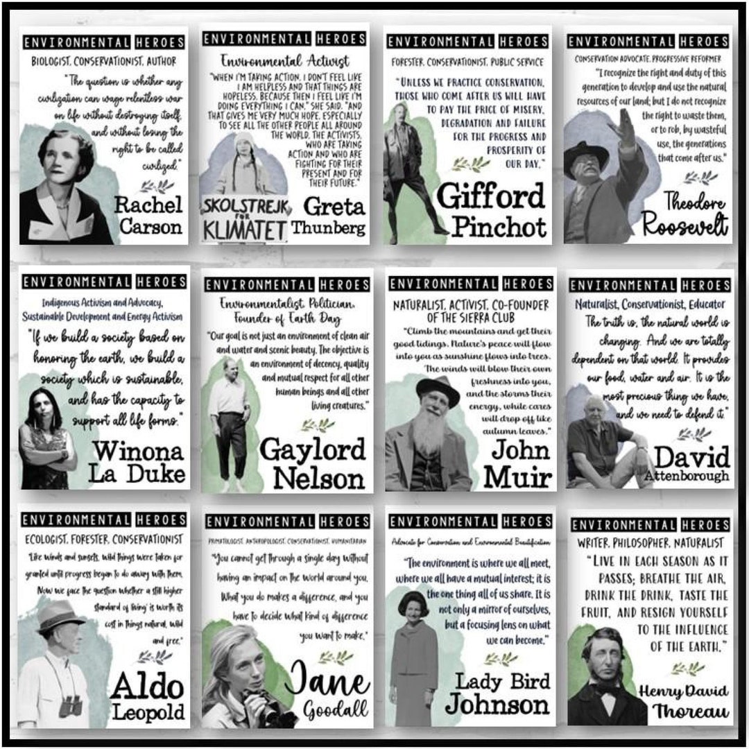 Environmental Heroes Poster Set - Etsy